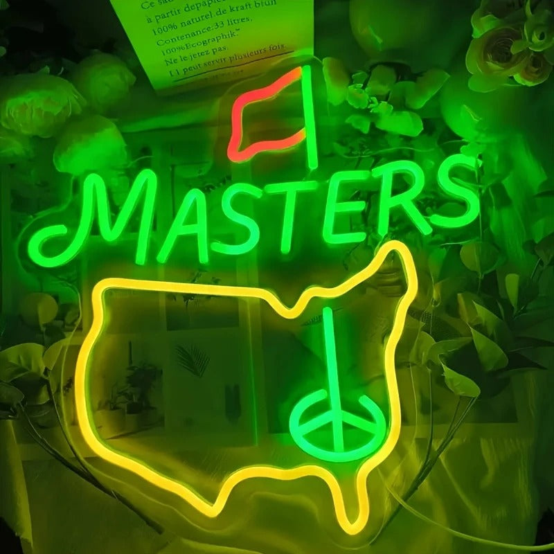 Masters Neon Golf Sign – Cover My Clubs